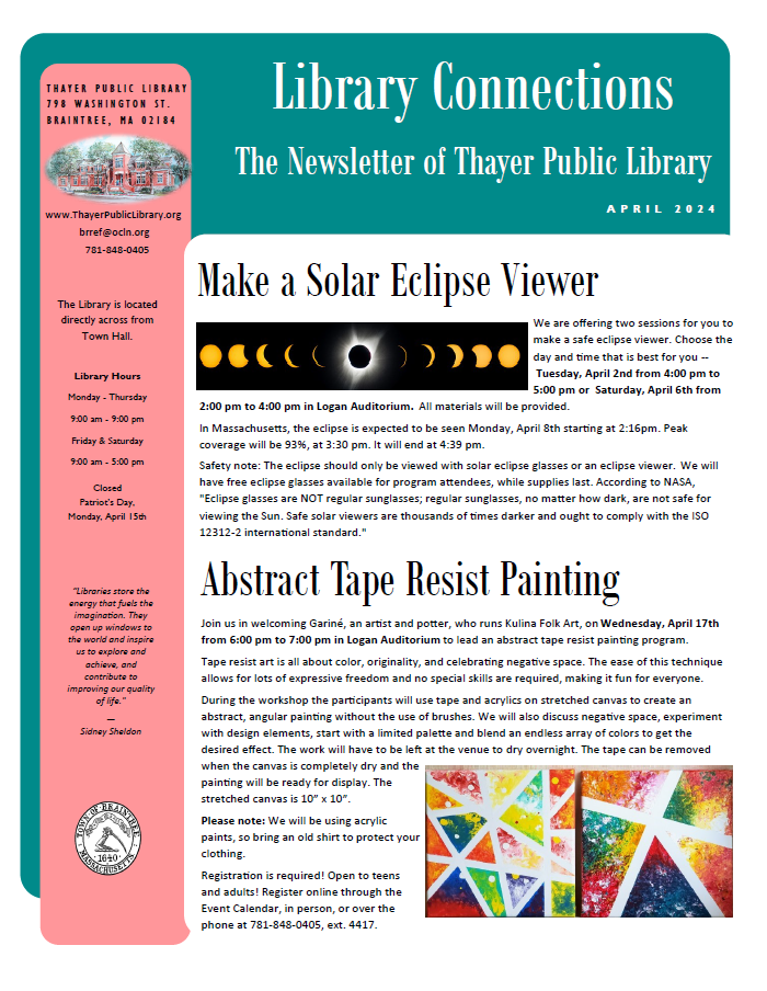 Community Bulletin Board - Thayer Public Library